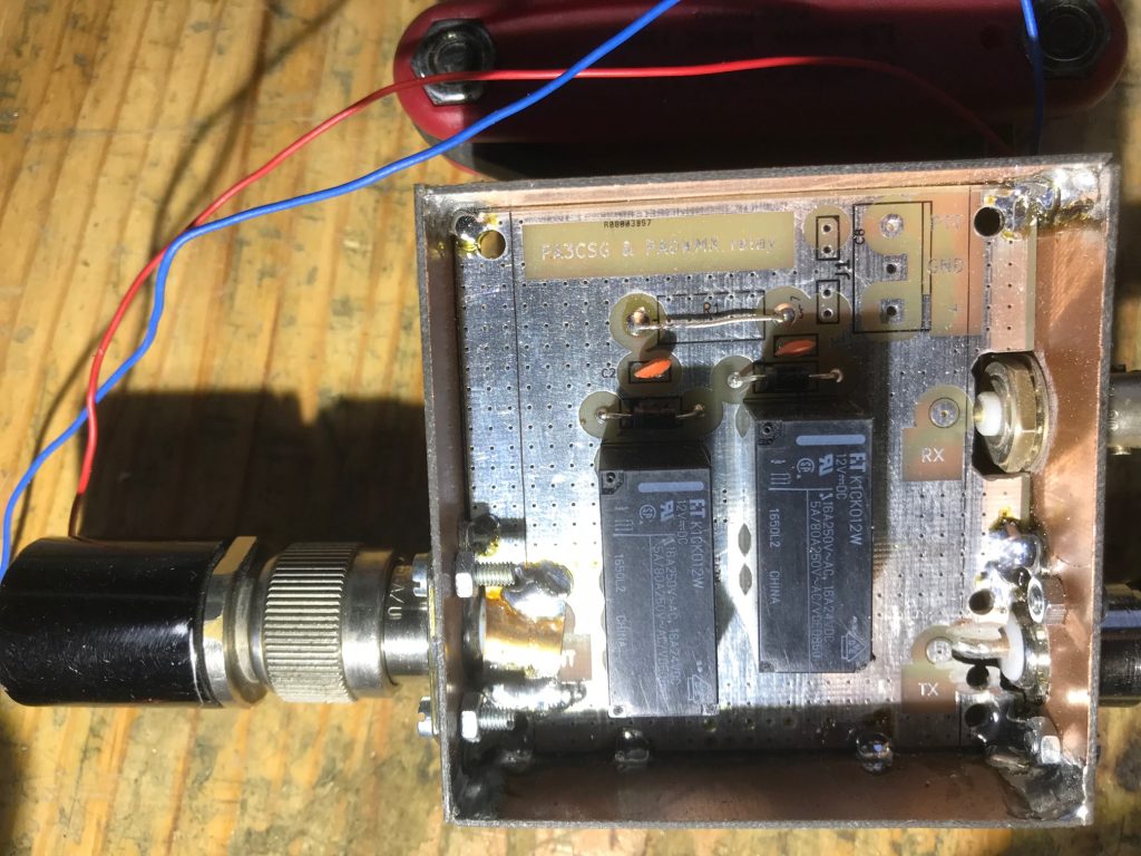 Coaxrelay homemade out of cheap relays – The PA3CSG website